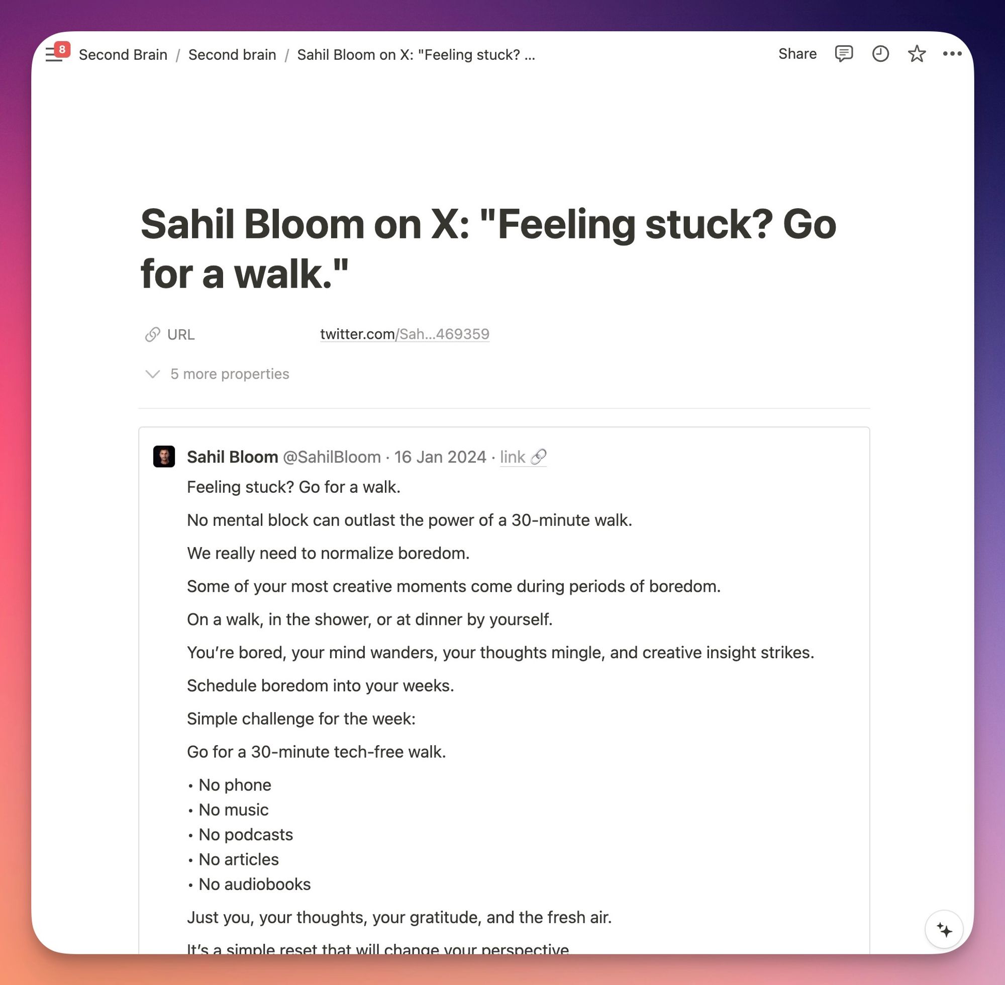 How to save Tweet using the extension - Save to Notion Docs
