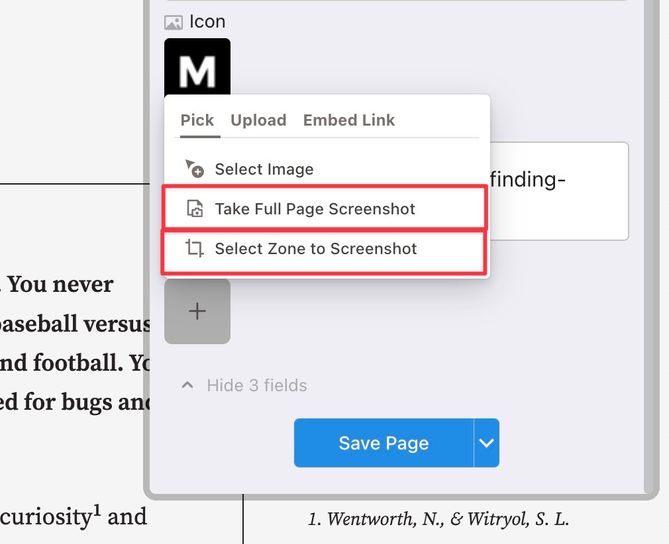 How to take screenshots? - Save to Notion Docs
